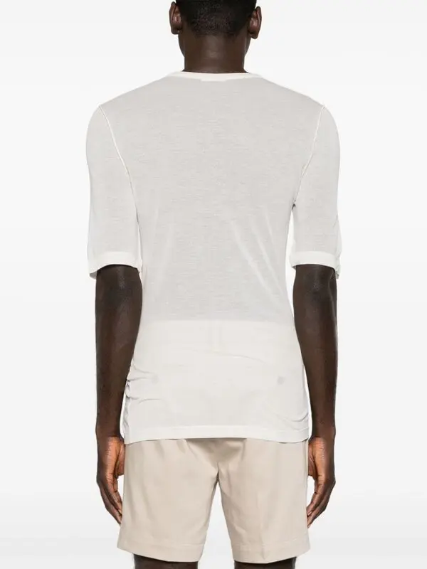 AMI Paris Semi-sheer Lyocell T-shirt