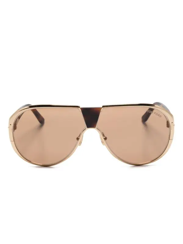 TOM FORD Vincenzo Pilot-frame Sunglasses - Brown