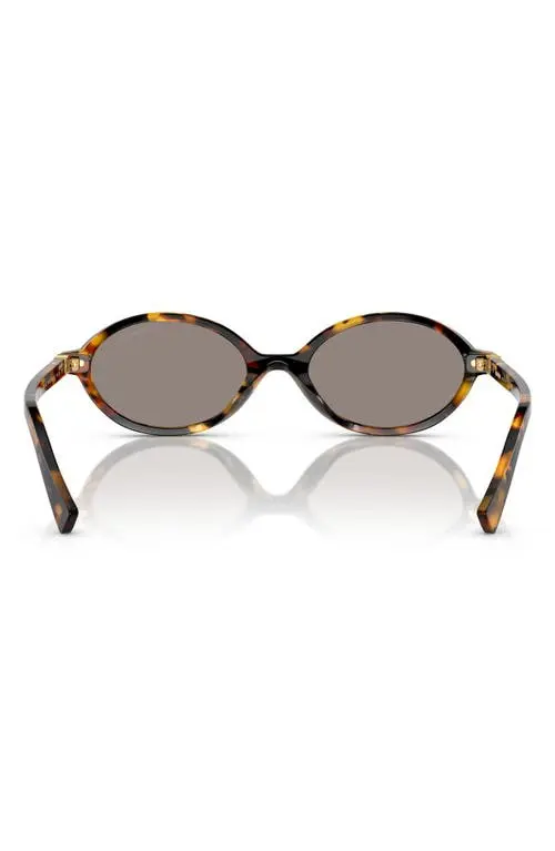 Miu Miu 50mm Oval Sunglasses - Grey Mirror
