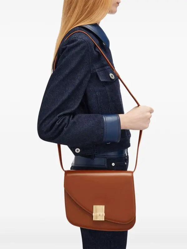 FERRAGAMO Medium Fiamma Crossbody Bag - Brown