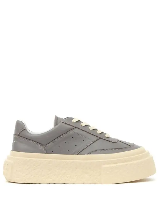 MAISON MARGIELA Gambetta Leather Sneakers - Grey