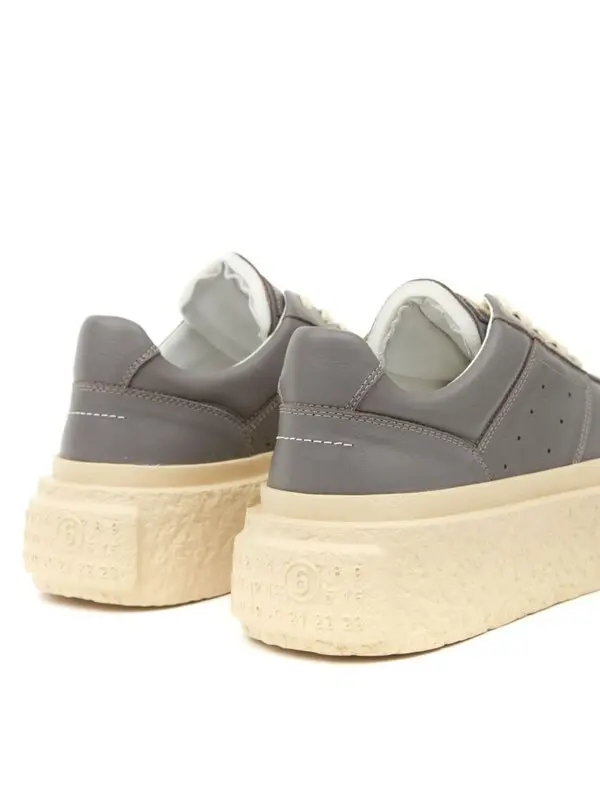 MAISON MARGIELA Gambetta Leather Sneakers - Grey