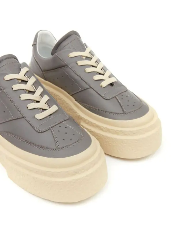 MAISON MARGIELA Gambetta Leather Sneakers - Grey