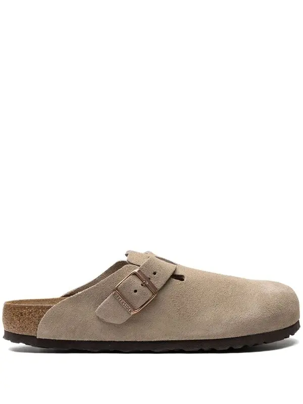 BIRKENSTOCK Boston Suede Clogs - Neutrals