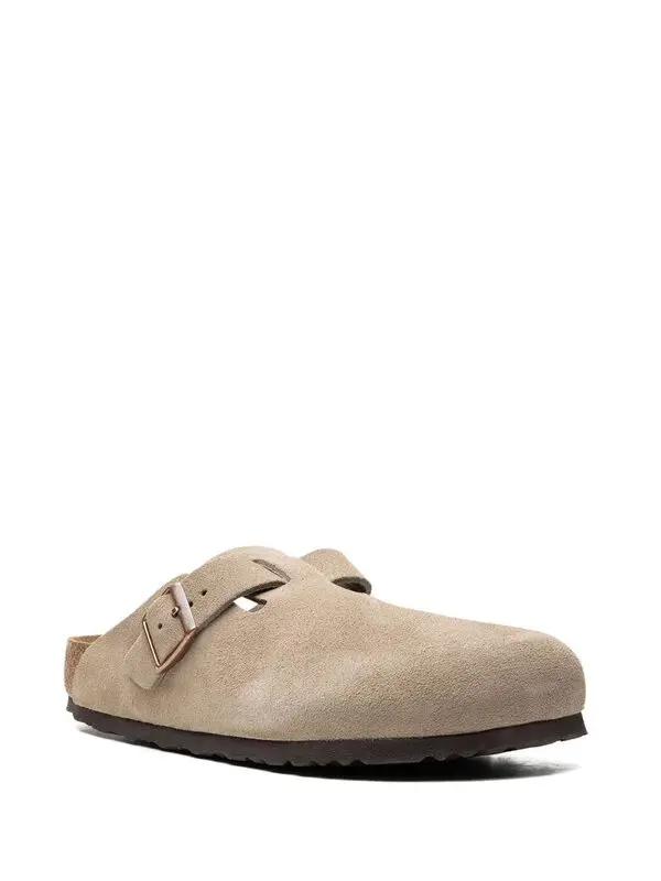 BIRKENSTOCK Boston Suede Clogs - Neutrals