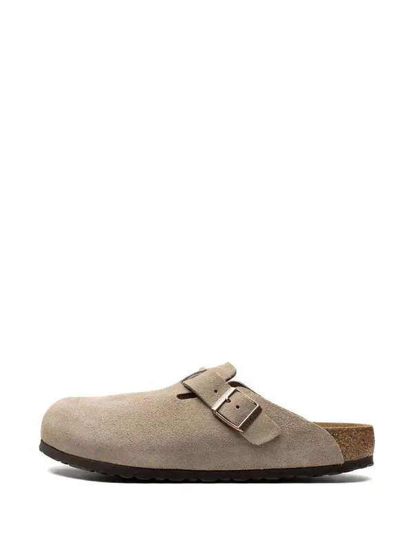 BIRKENSTOCK Boston Suede Clogs - Neutrals