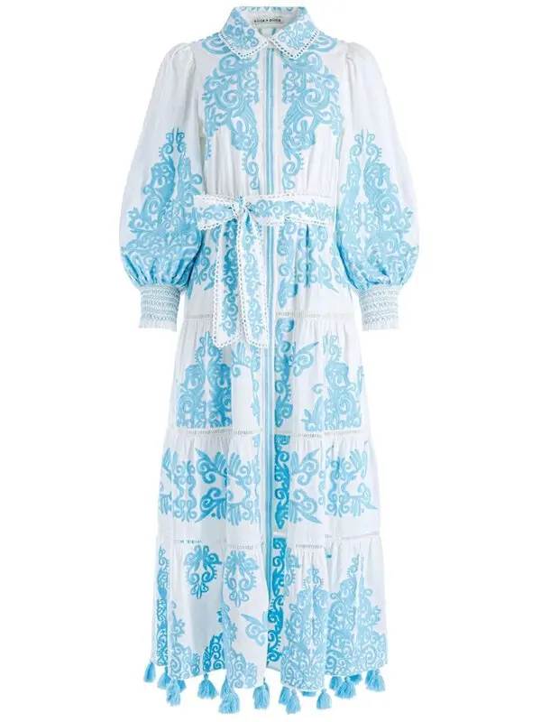 green emerald velvet dress alice + olivia Women's Cailin Tunic Tiered Midi Dress, Off White, L at  Amazon Women's Clothing store