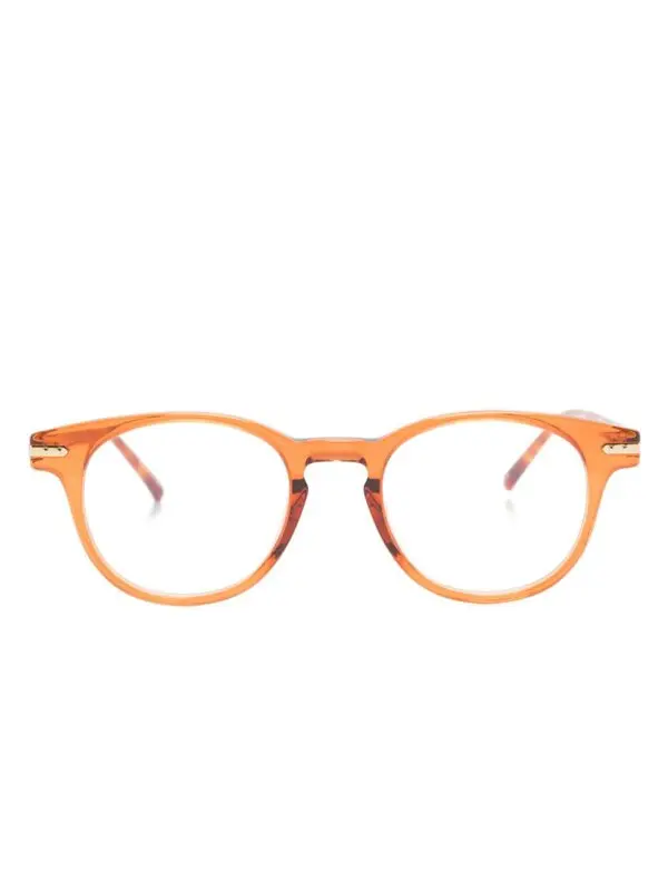 Linda Farrow Bay Round-frame Glasses - Orange