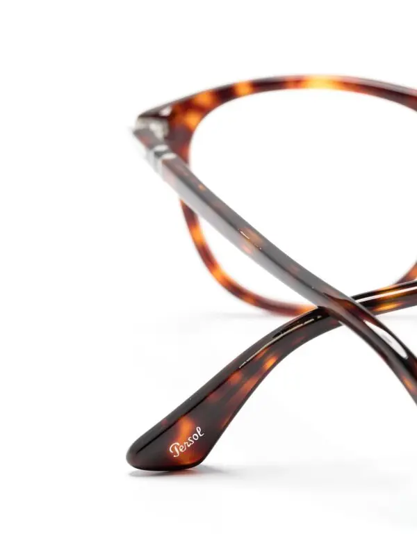 Persol Tortoiseshell-effect Round-frame Glasses