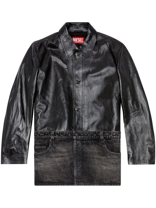 DIESEL® L-bretch Leather Jacket