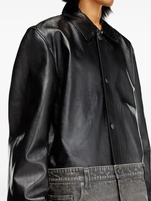 DIESEL® L-bretch Leather Jacket