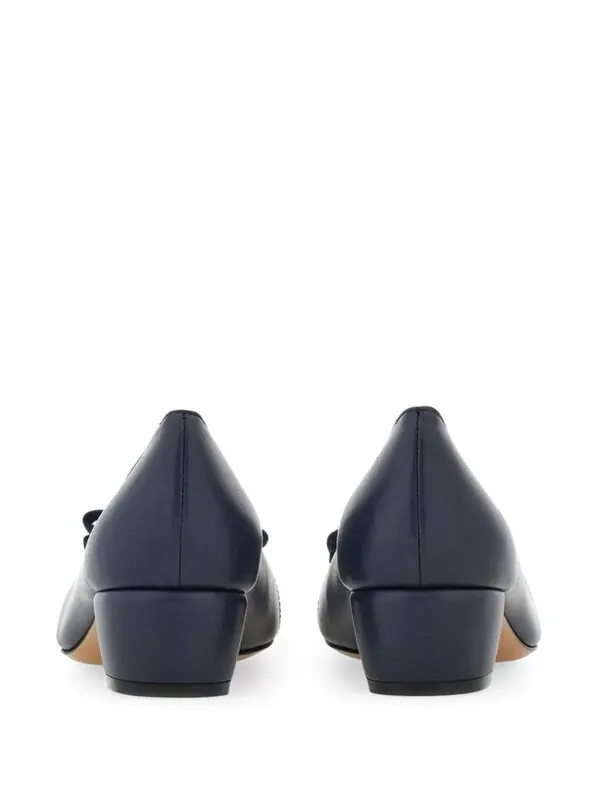 FERRAGAMO Vara 30mm Leather Pumps - Blue