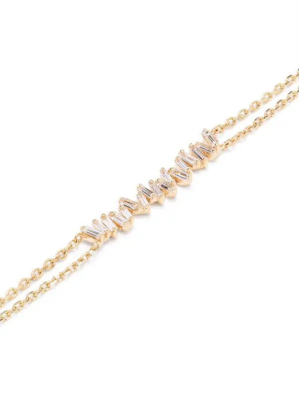 SUZANNE KALAN 18kt Yellow Diamond Bar Bracelet - Gold