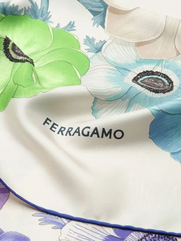 FERRAGAMO Floral-print Silk Scarf