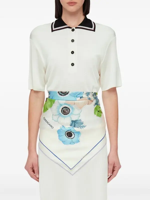 FERRAGAMO Floral-print Silk Scarf