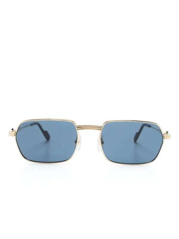 CARTIER Rectangle-frame Sunglasses - Gold
