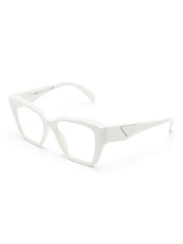 Prada Logo-plaque Square-frame Glasses