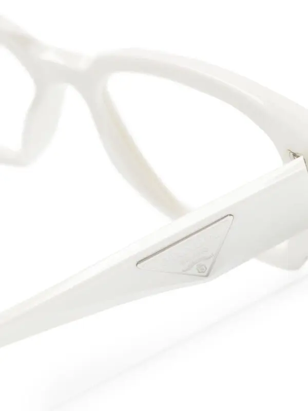 Prada Logo-plaque Square-frame Glasses