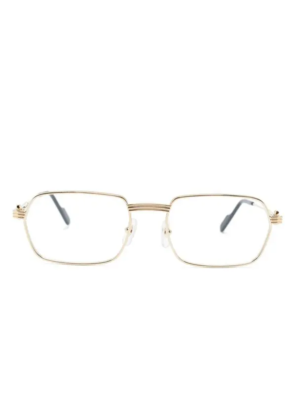 CARTIER Rectangle-frame Glasses - Gold