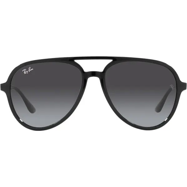 Ray-ban 57mm Gradient Aviator Sunglasses - Black/grey Gradient