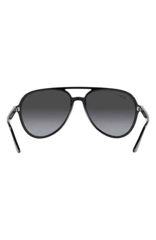 Ray-ban 57mm Gradient Aviator Sunglasses - Black/grey Gradient