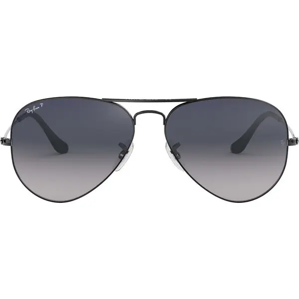 Ray-ban 62mm Polarized Oversize Aviator Sunglasses - Gunmetal