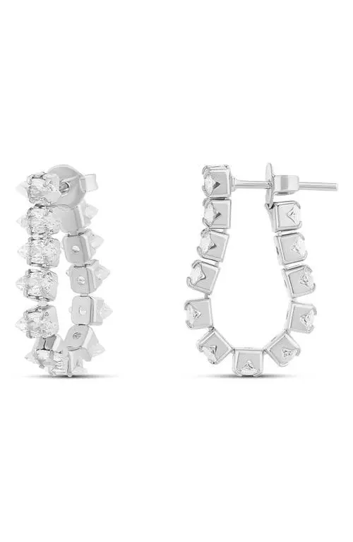 SHYMI Tennis Chain Drop Earrings - Silver