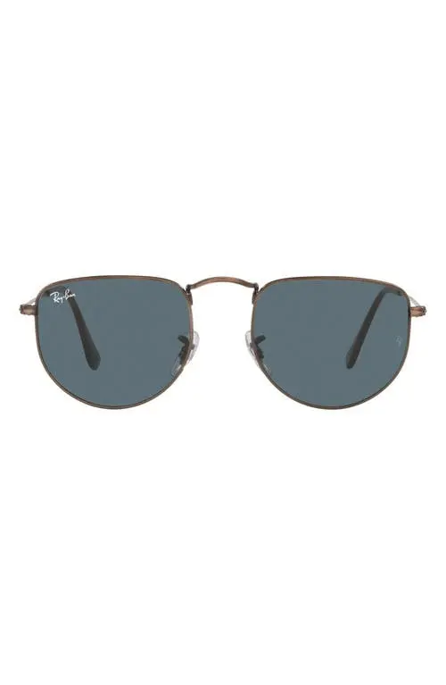 Ray-ban 50mm Irregular Sunglasses - Antique Copper/blue