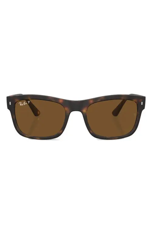 Ray-ban 56mm Polarized Square Sunglasses - Matte Hvna