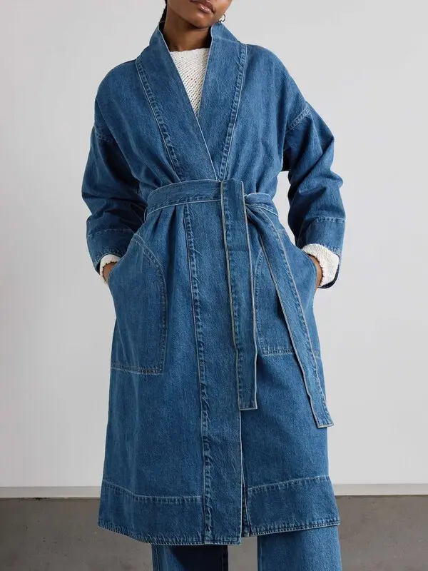 Mara Hoffman Adrian Belted Organic Denim Coat