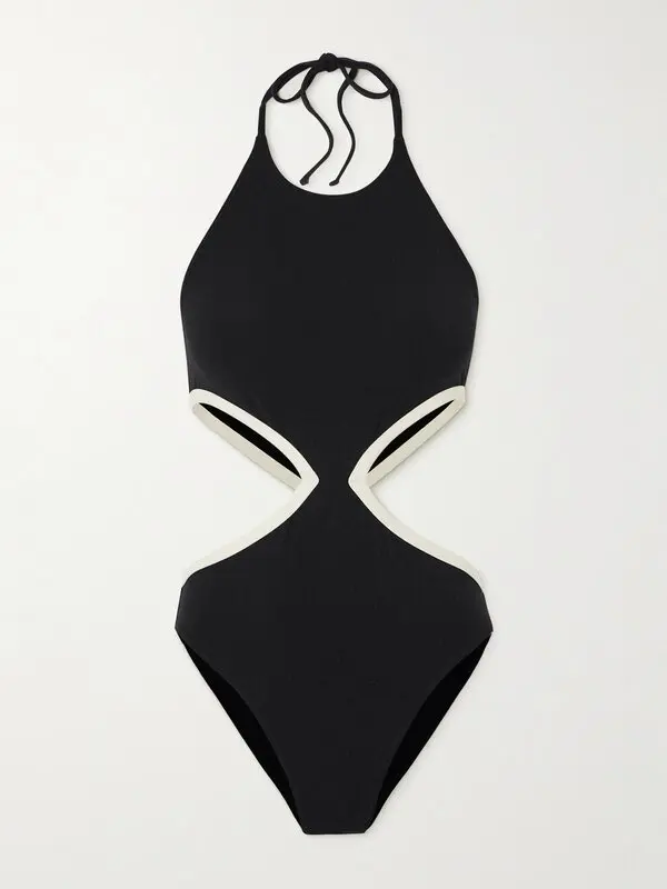 Lisa Marie Fernandez Cutout Two-tone Swimsuit - Black