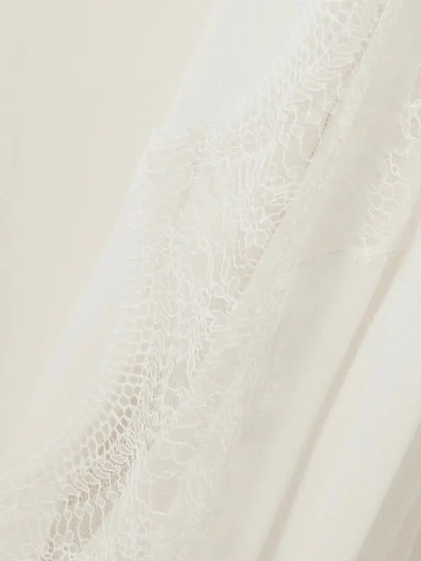 Costarellos Semeli Lace-trimmed Gown