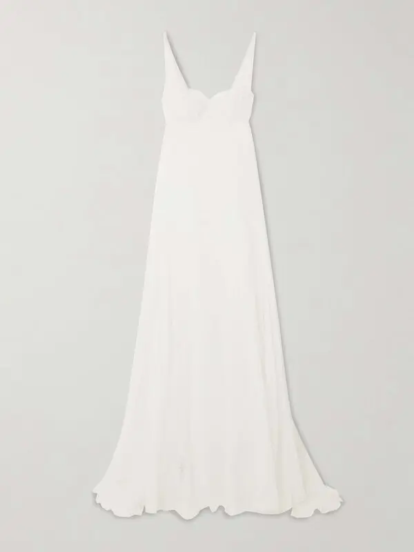 Costarellos Semeli Lace-trimmed Gown