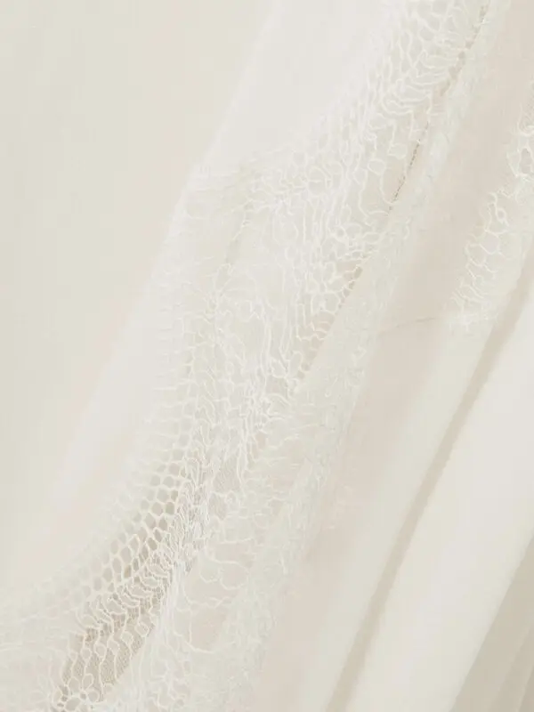 Costarellos Semeli Lace-trimmed Gown
