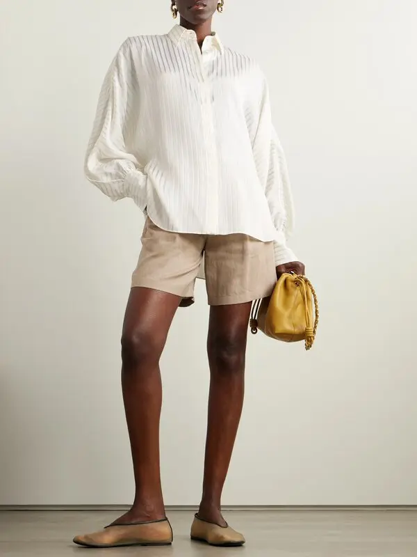 Brunello Cucinelli Striped Satin Shirt