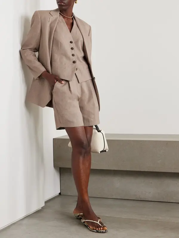 Brunello Cucinelli Linen And Wool-blend Vest