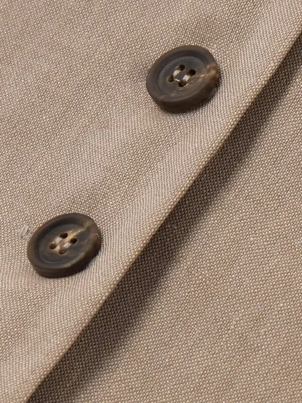 Brunello Cucinelli Linen And Wool-blend Vest