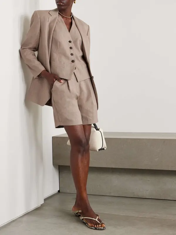 Brunello Cucinelli Linen And Wool-blend Vest