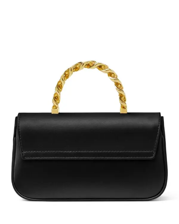 Versace La Medusa Small Satin Top Handle Bag - Black Versace
