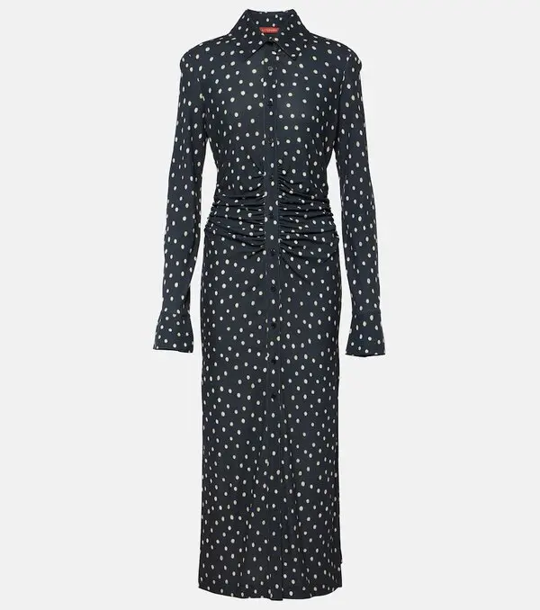 Altuzarra Viscose Claudia Jersey Shirt Dress - Blue