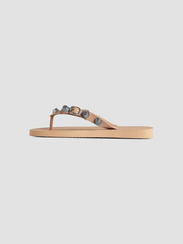 Balenciaga Cagole Thong Sandals - Beige