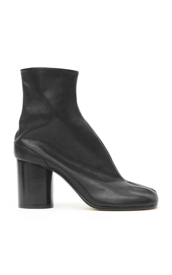 MAISON MARGIELA Tabi Leather Ankle Boots - Black