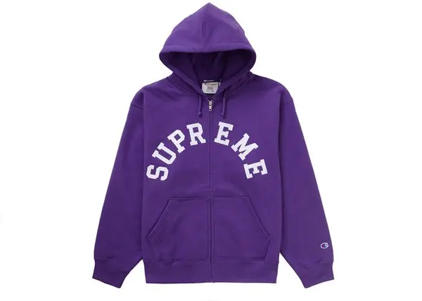 Supreme Champion Zip Up Hooded Sweatshirt
