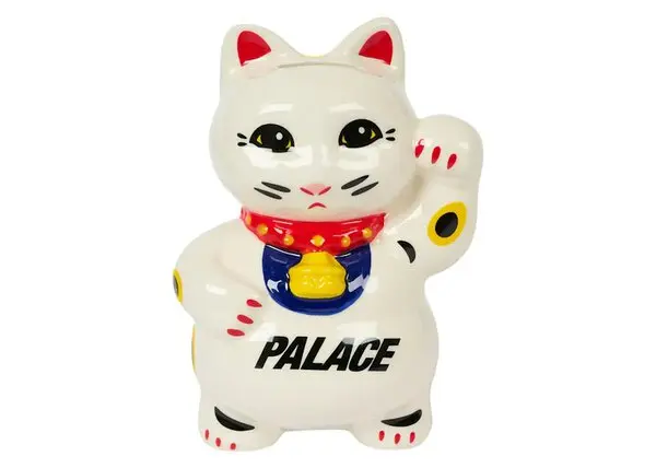 PALACE Lucky Cat Money Bank - White