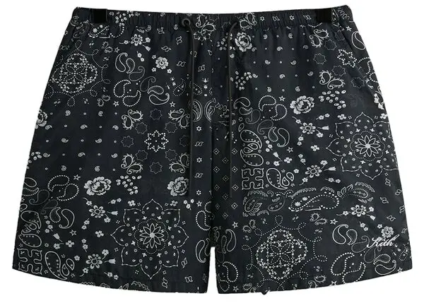 Kith Paisley Collins Swim Short - Black