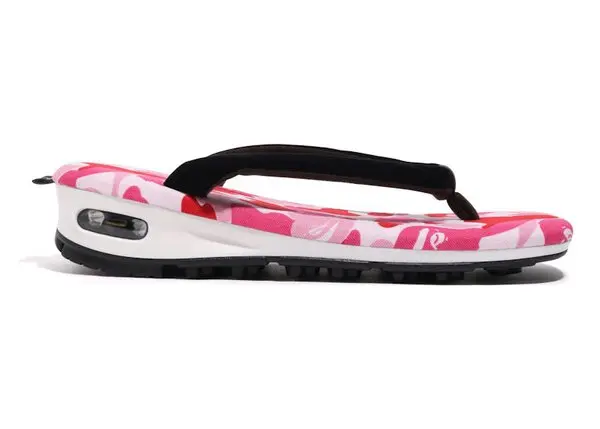 BAPE A Bathing Ape Unda Goyemon Abc Camo Thong Sandal - Pink