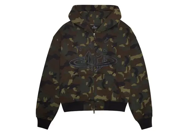 BROKEN PLANET Camo Planet Zip-up Hoodie