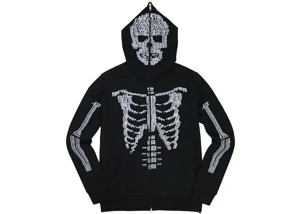 FTP Skeleton Full Zip Hoodie - Black