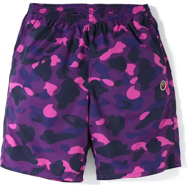 BAPE Camo Beach Shorts - Purple