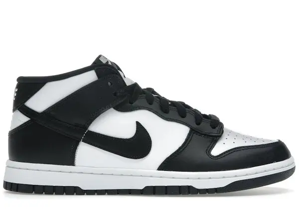 Nike Dunk Mid Leather Sneakers - White/black